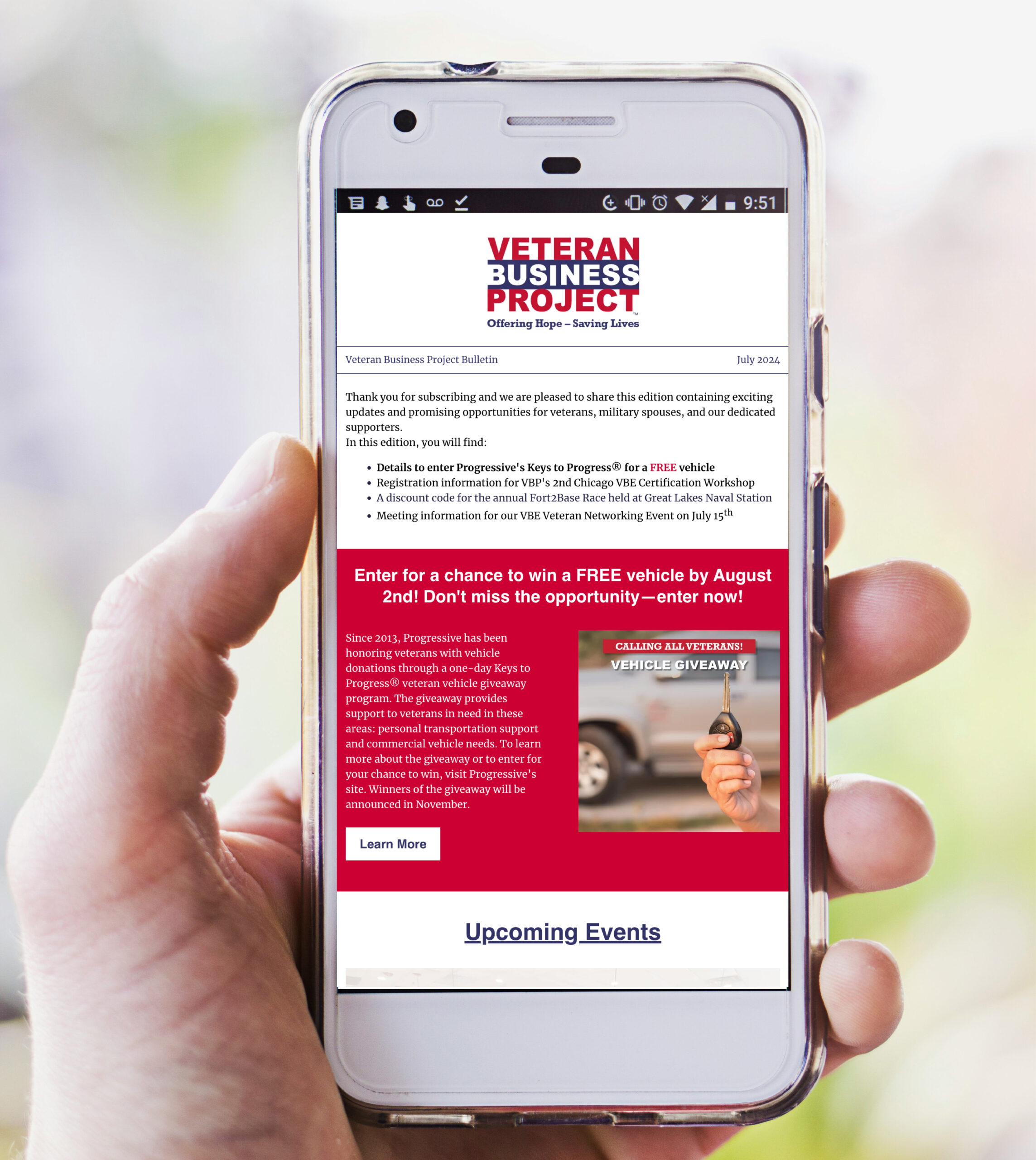 Newsletter SignUp - Veteran Business Project